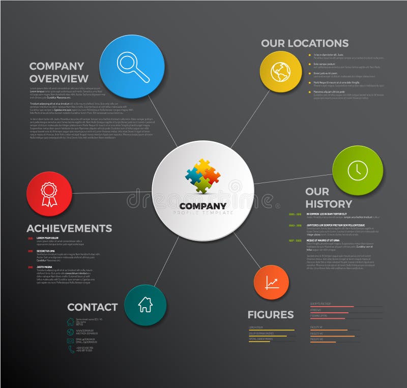 Vector Company Infographic Overview Design Template Stock Illustration ...