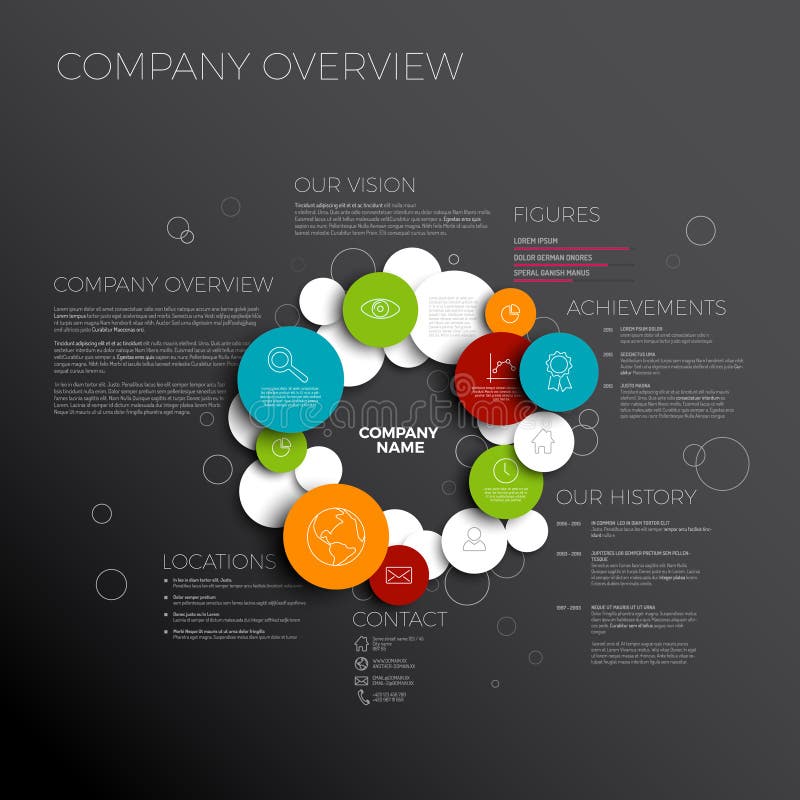 Vector Company Infographic Overview Design Template Stock Vector ...