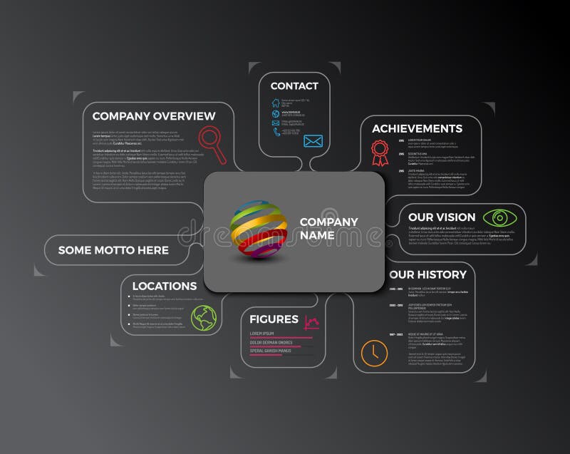 Vector Company Infographic Overview Design Template Stock Vector ...