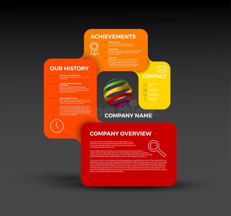Vector Company Infographic Overview Design Template Stock Vector ...