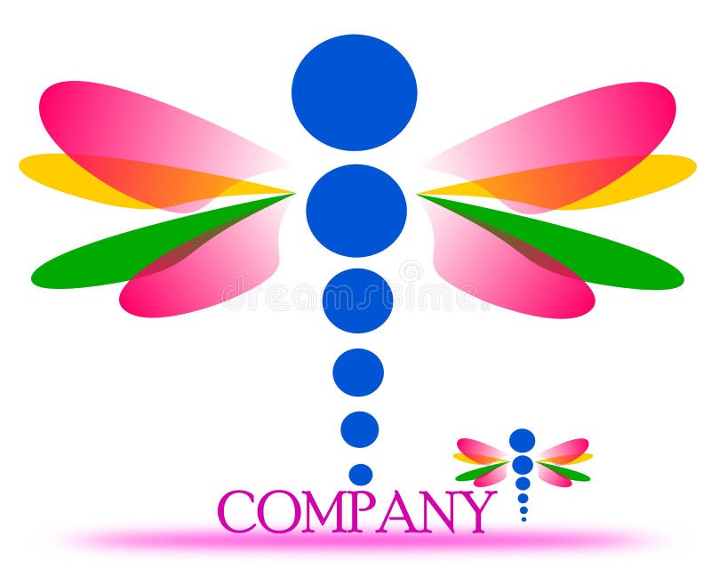 Drawing of a Dragonfly Company Logo. Stock Vector - Illustration of ...