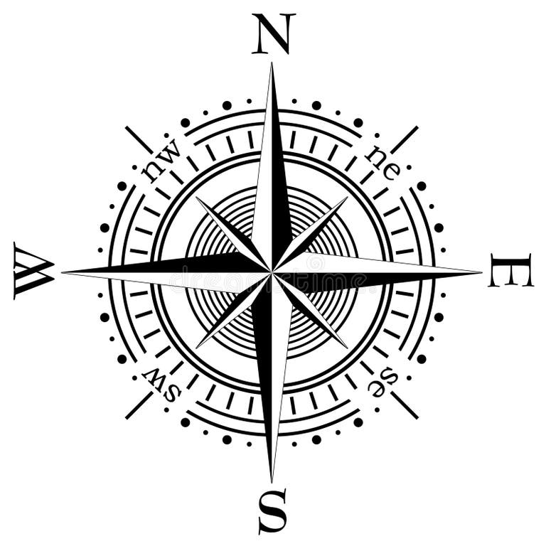 Vector compass stock vector. Illustration of shape, sailing - 12885413