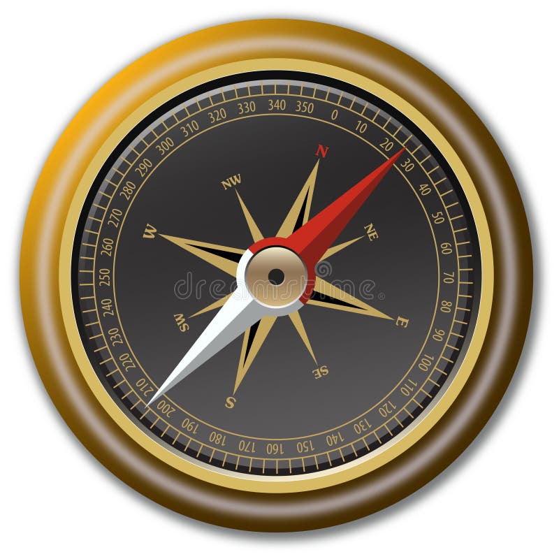 Vector compass stock vector. Illustration of shape, sailing - 12885413