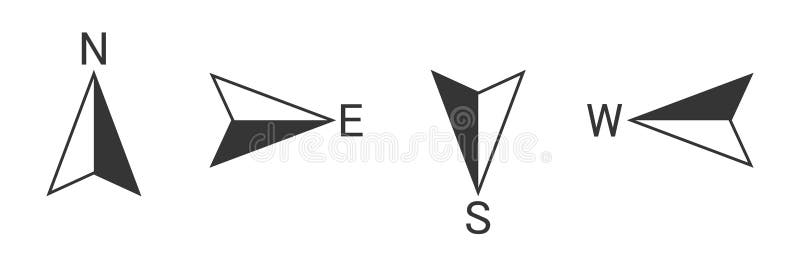Compass Arrows Print. Vector Hand Drawn Illustration Stock Illustration ...