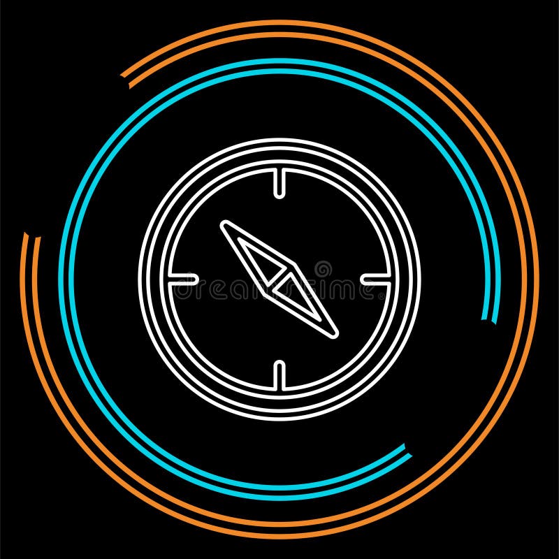 Vector Compass Icon - Navigation Symbol Stock Vector - Illustration of ...