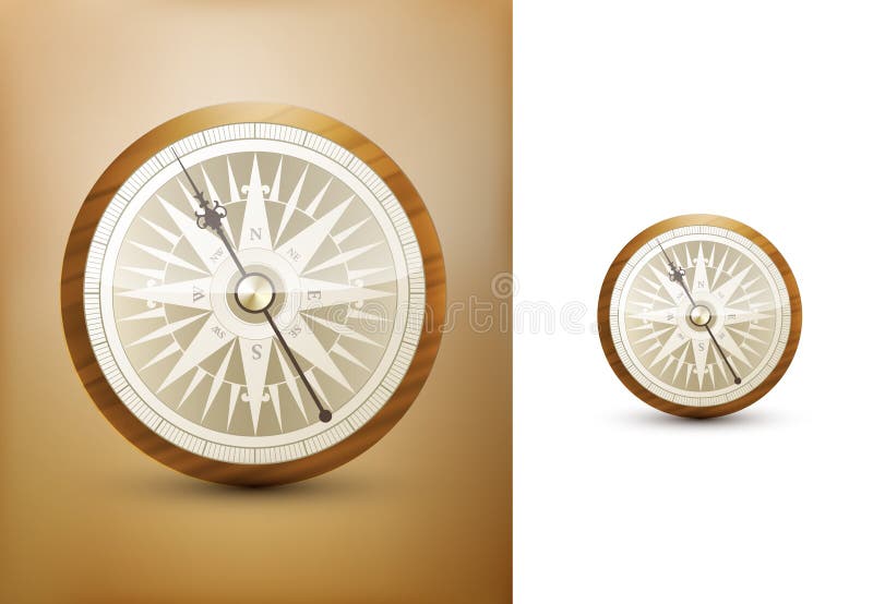 Vector Compass Illustration Stock Vector - Illustration of closeup ...