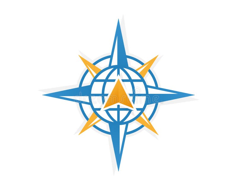 Vector compass logo. stock vector. Illustration of latitude - 75269654