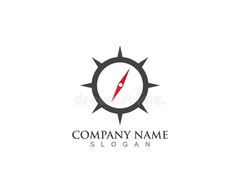 Vector - Compass Signs and Symbols Logo Stock Vector - Illustration of ...