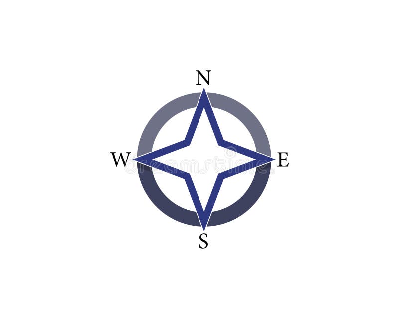 Vector - Compass Signs and Symbols Logo Stock Vector - Illustration of ...