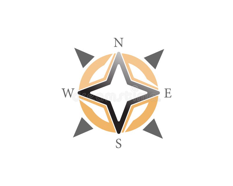 Vector - Compass Signs and Symbols Logo Stock Vector - Illustration of ...