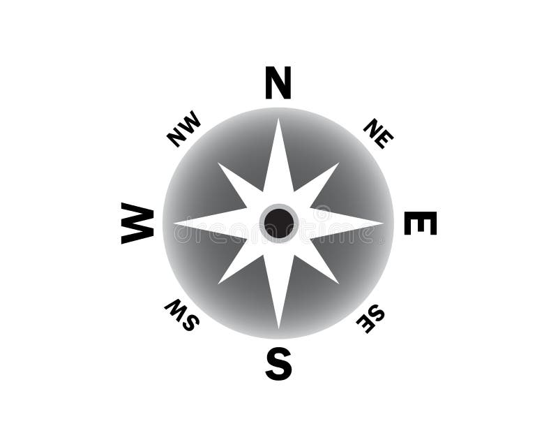 Vector - Compass Signs and Symbols Logo Stock Vector - Illustration of ...
