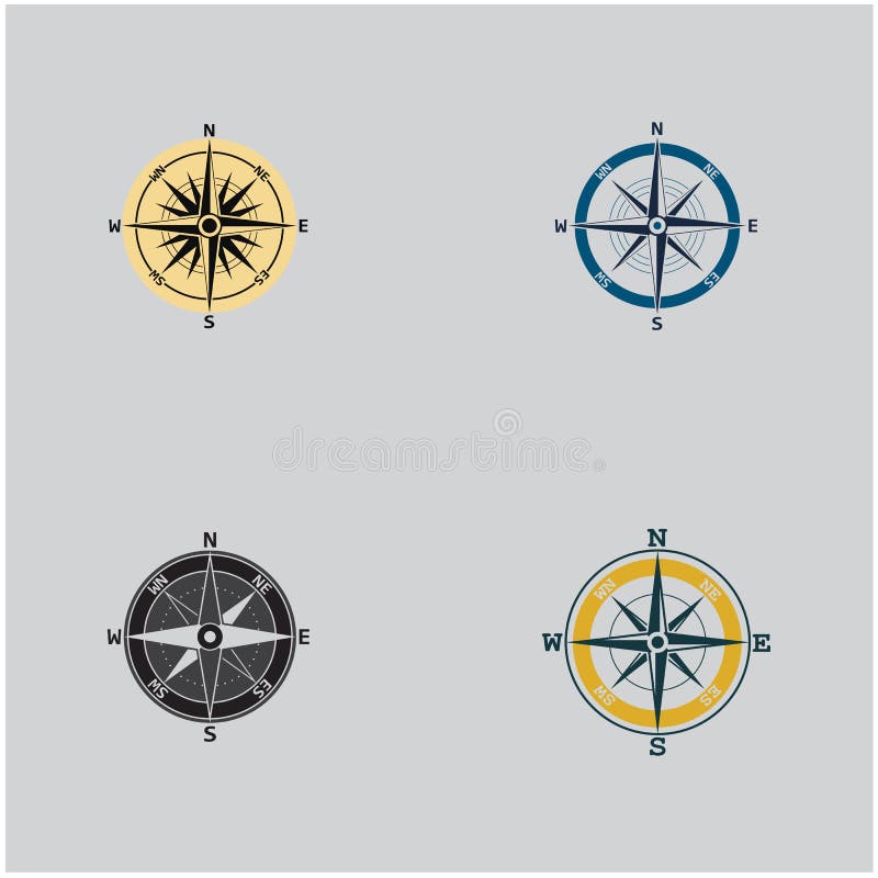 Vector - Compass Signs and Symbols Stock Vector - Illustration of ...