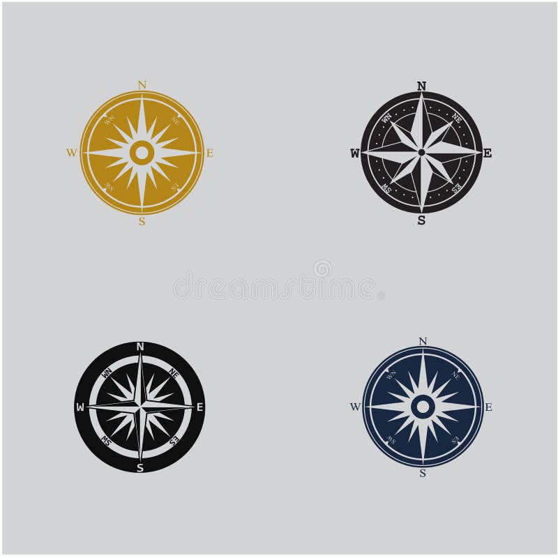 Vector - Compass Signs and Symbols Stock Vector - Illustration of ...