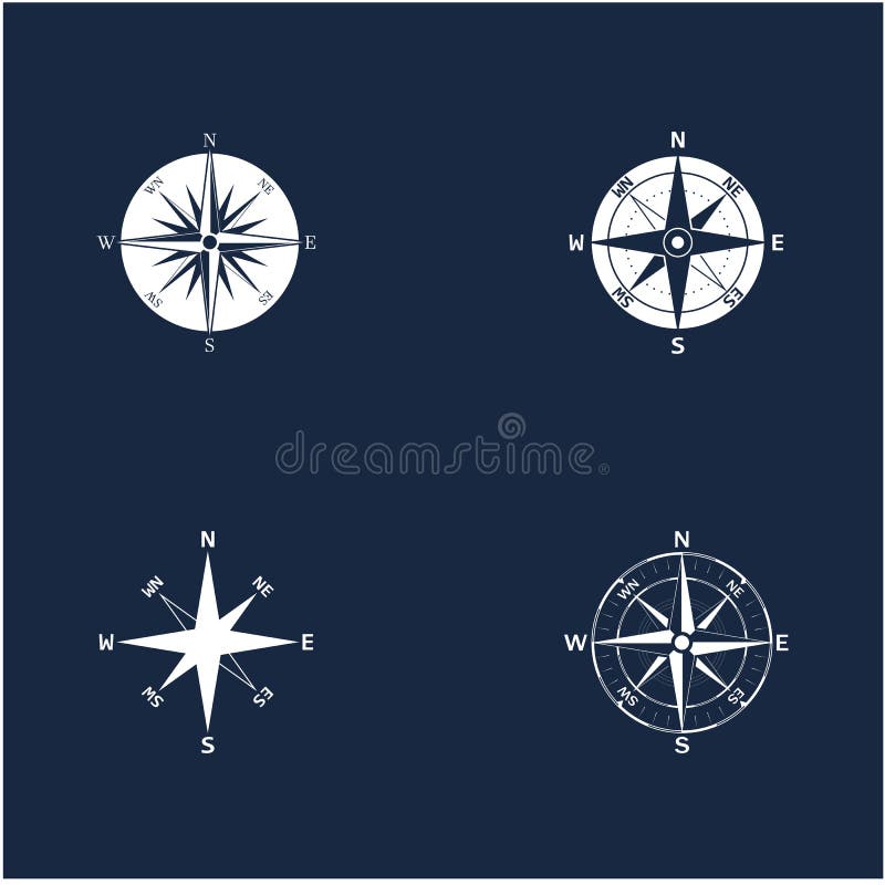 Vector - Compass Signs and Symbols Stock Vector - Illustration of ...