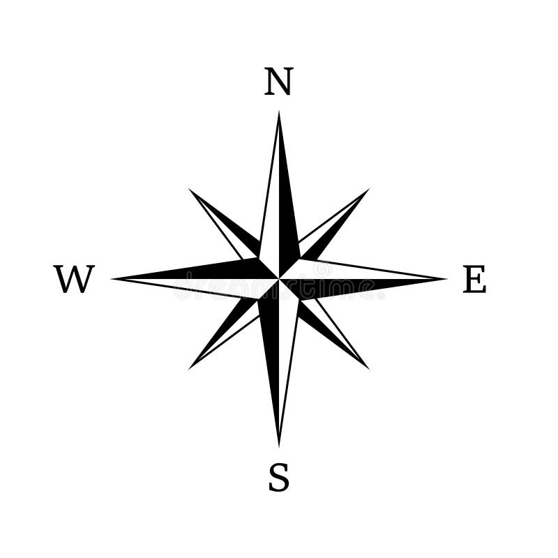 Vector Compass Star Icon Symbol Stock Illustration - Illustration of ...