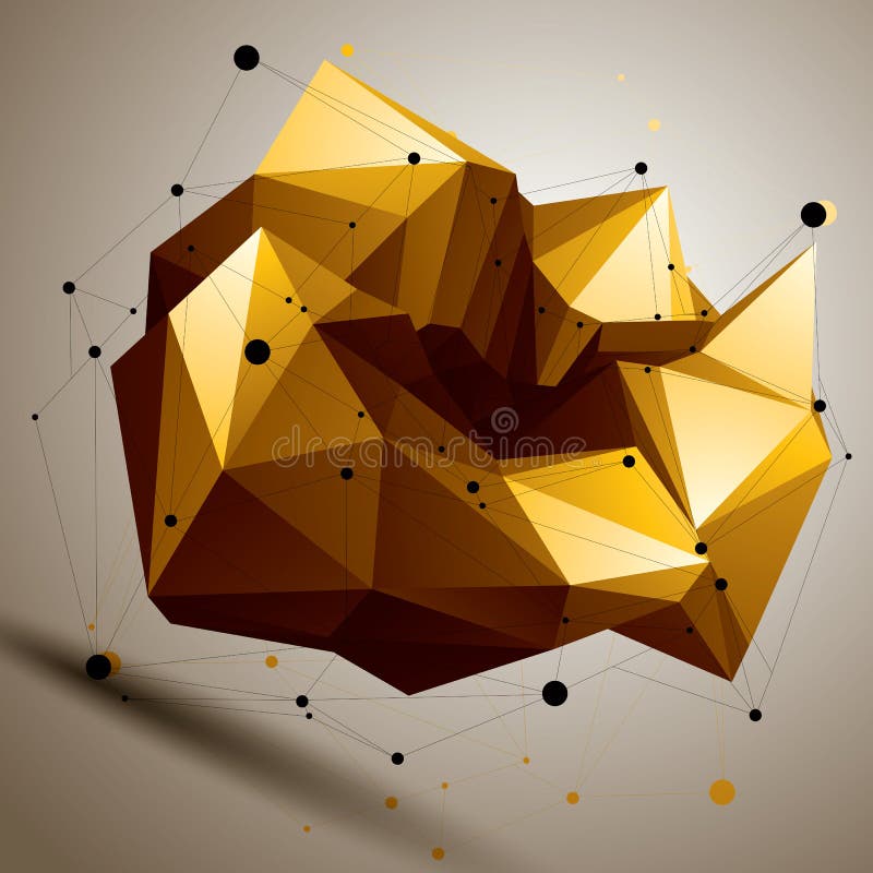 Vector Complicated 3d Figure, Modern Digital Technology Style Form ...