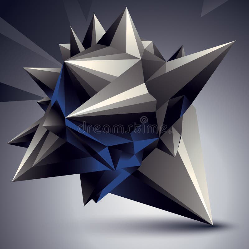 Vector Complicated 3d Figure, Modern Digital Technology Style Form ...