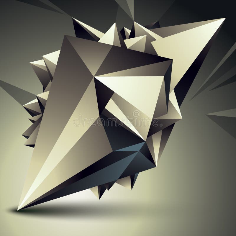 Vector Complicated 3d Figure, Modern Digital Technology Style Form ...