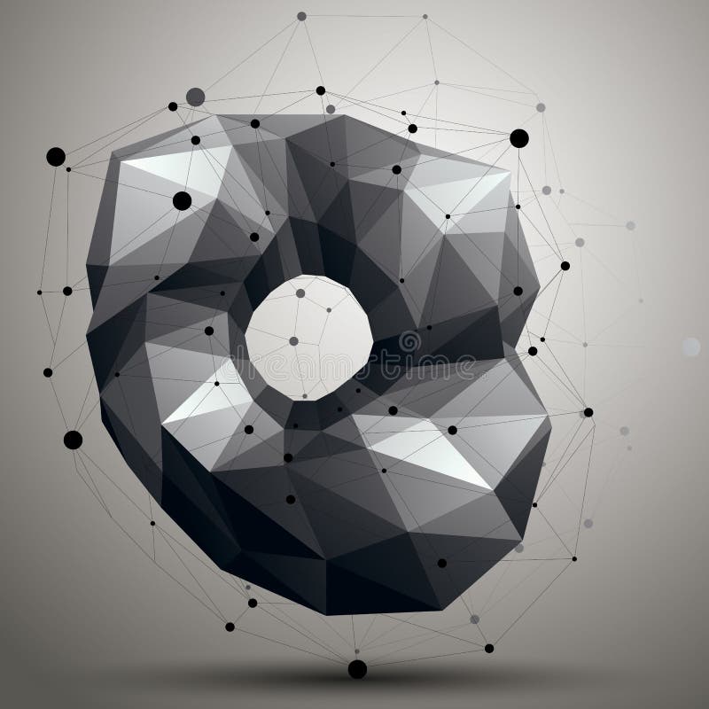 Vector Complicated 3d Figure, Modern Digital Technology Style Stock ...