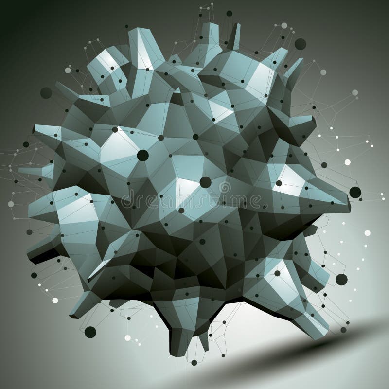 Vector Complicated 3d Figure, Modern Digital Technology Style Stock ...