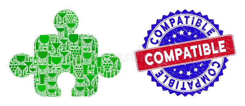 Compatible Grunge Rubber Stamp Stock Vector - Illustration of ...