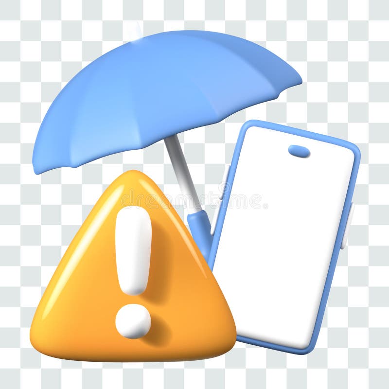 Vector Composition for Advertising Protective Phone Application Stock ...