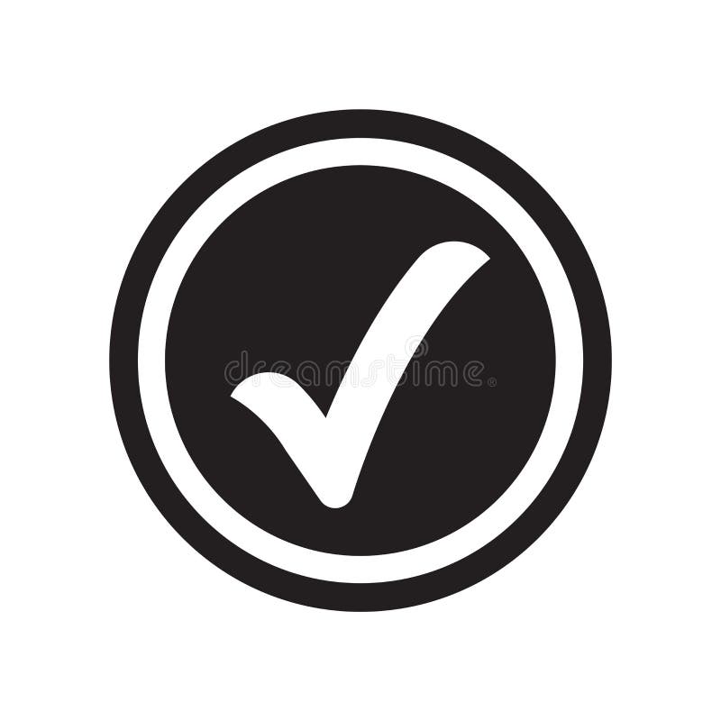 Vector Comprobado Del Icono Aislado En El Fondo Blanco, Muestra ...