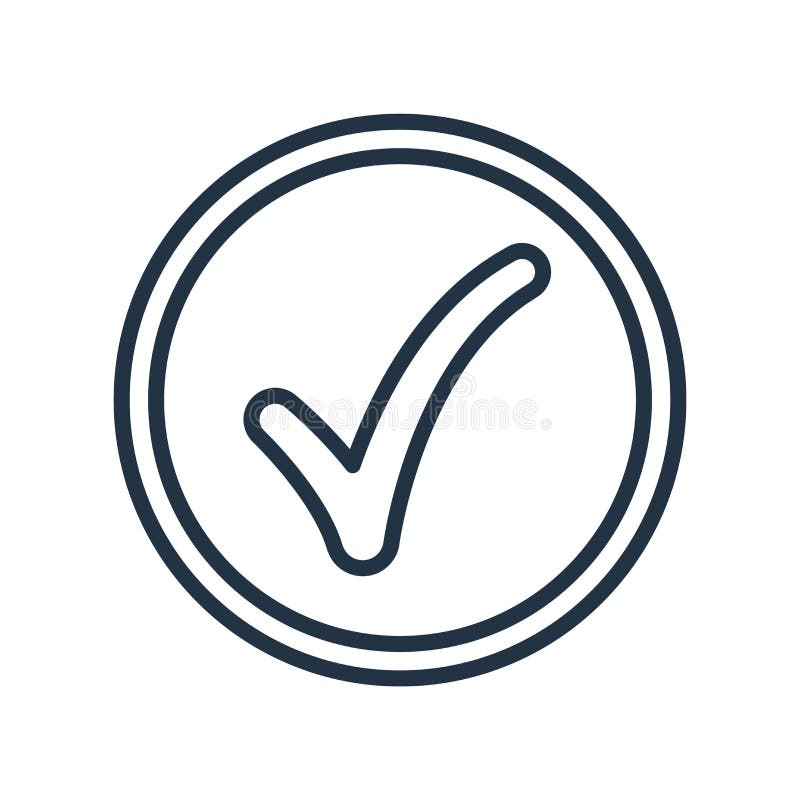 Vector Comprobado Del Icono Aislado En El Fondo Blanco, Muestra ...