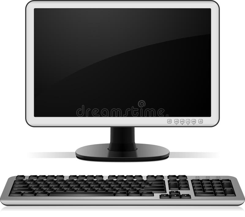 Vector computer stock vector. Illustration of equipment - 7537675