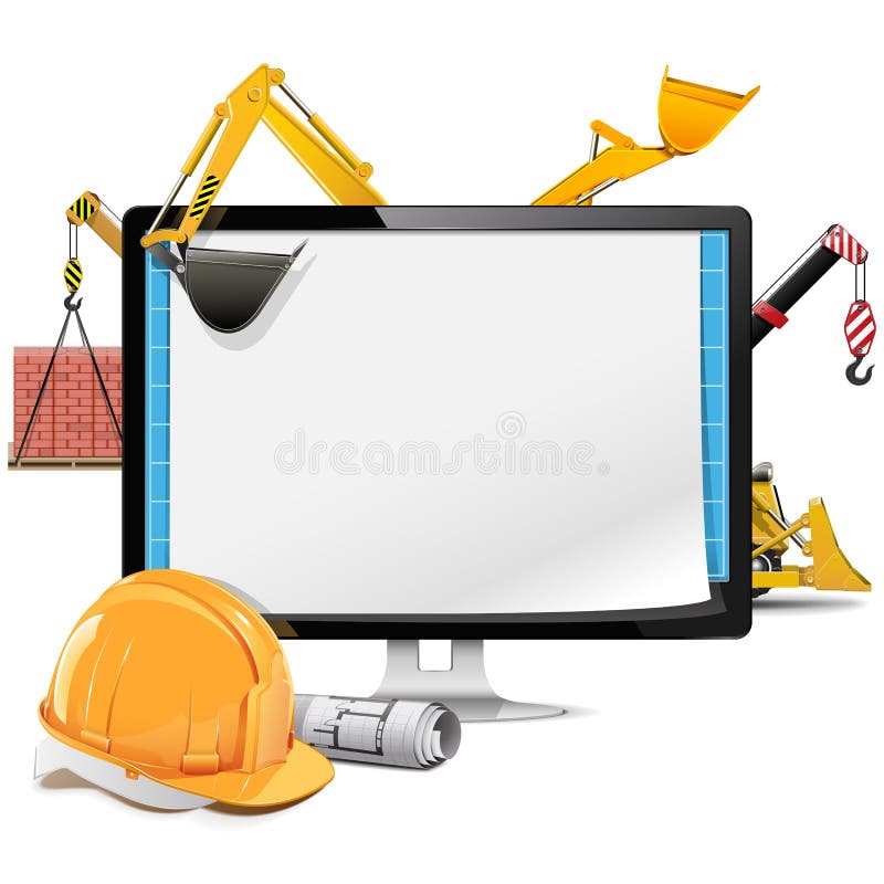 Construction project stock vector. Illustration of digger - 6009038