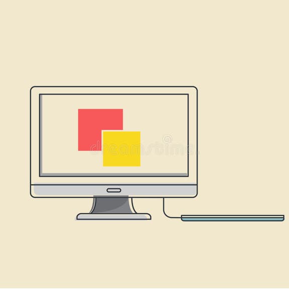 Vector of Computer Digital Device Stock Vector - Illustration of ...