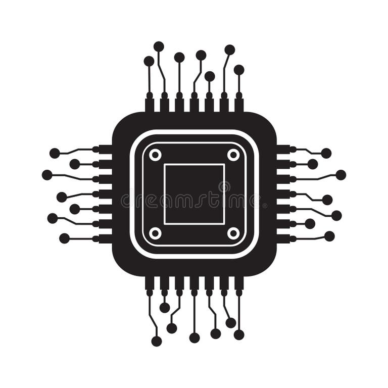 Cpu Silhouette Stock Illustrations – 2,786 Cpu Silhouette Stock ...