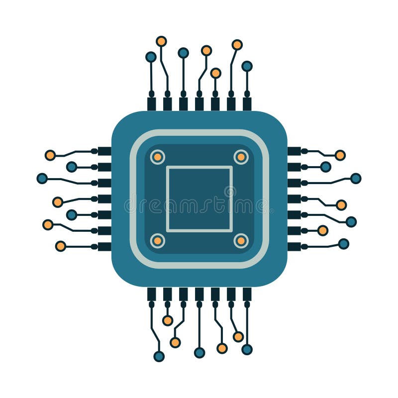 Vector Computer Electronic Chip Line AI Icon. Outline Microchip ... Vector Computer Electronic Chip Line AI Icon. Outline Microchip ...