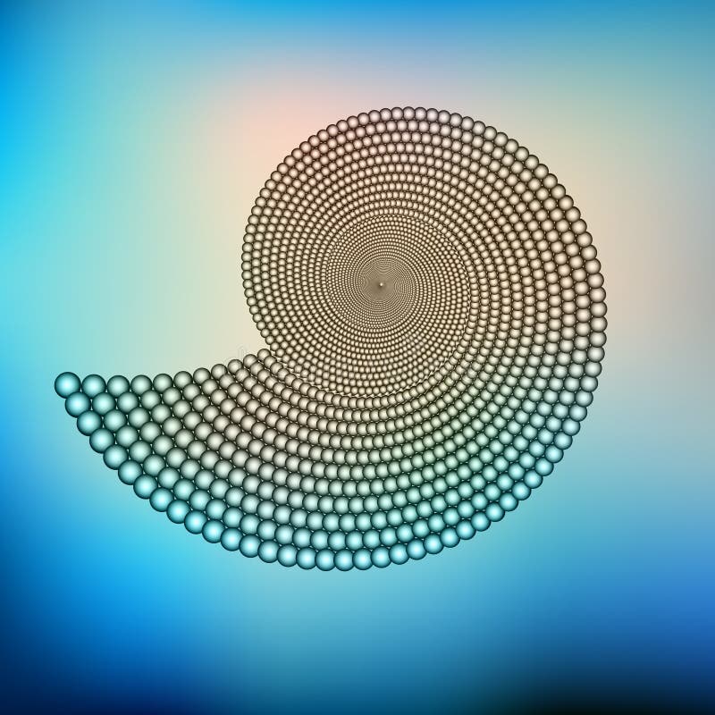 Vector Computer Generated Beaded Helix Fractal Generative Art Stock ...