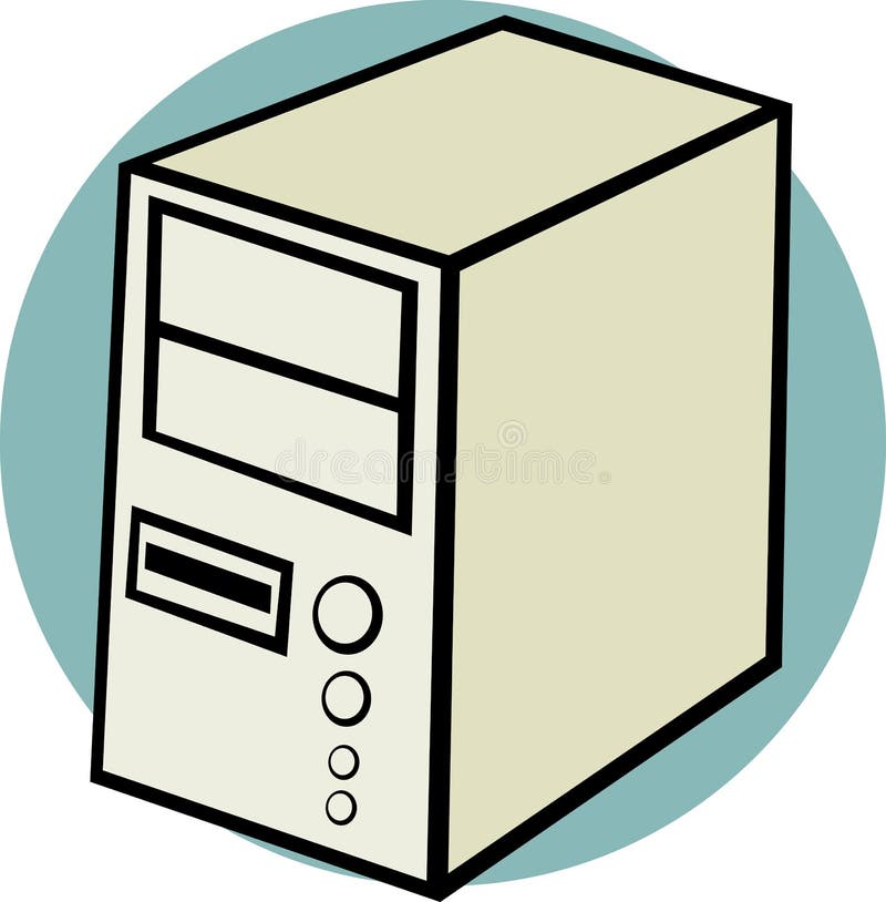 Desktop Computer Vector Illustration Stock Vector - Illustration of ...