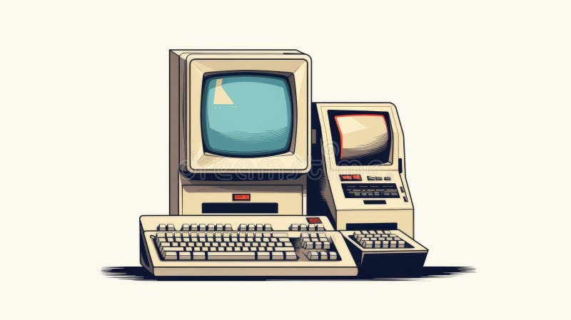 Vector Computer Illustration for Modern Wall Art Stock Illustration ...