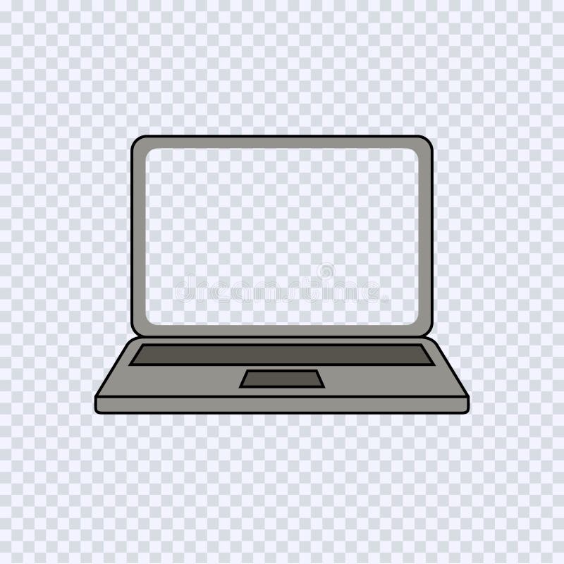 Pc Laptop Computer Icon Transparent Background Stock Illustrations ...