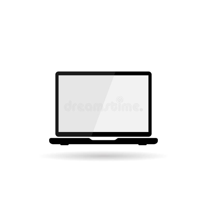 Vector Computer Monitor Icon Design. Flat PC Screen Symbol Stock Vector ...