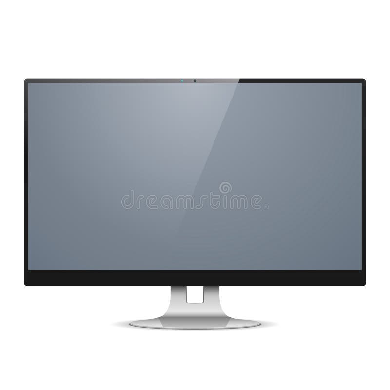 Vector Monitor Front View stock vector. Illustration of crystal - 54679228