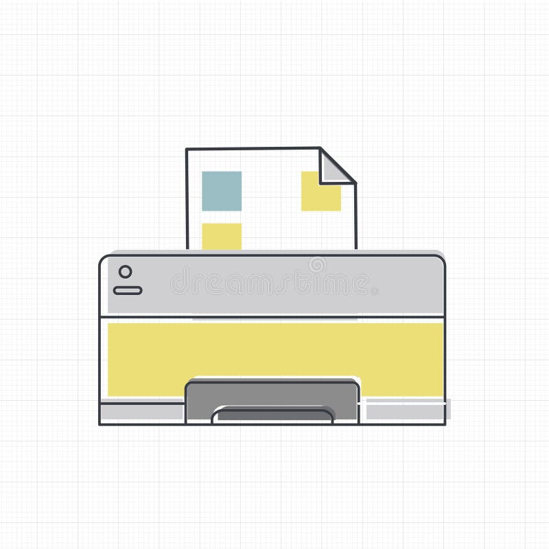 Vector of Computer Printer Icon Stock Vector - Illustration of icon ...