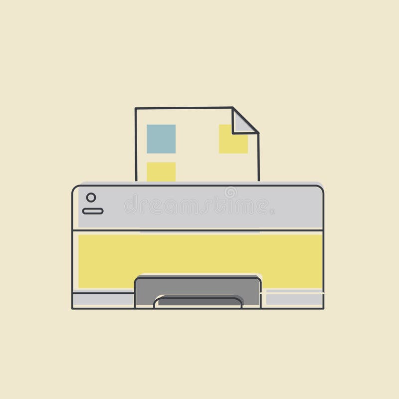 Vector of Computer Printer Icon Stock Vector - Illustration of document ...