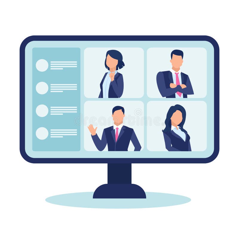 Video Conference Background Stock Illustrations – 22,520 Video ...