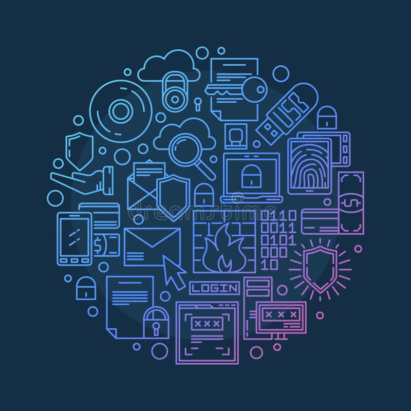 Security illustration stock vector. Illustration of concept - 131532640
