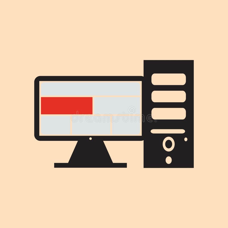 Vector Computer Set Diagram Icons Stock Vector - Illustration of info ...