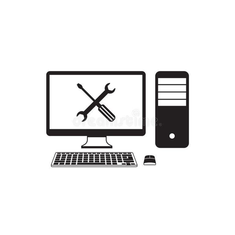 Vector Computing Service Icon Stock Vector - Illustration of computing ...
