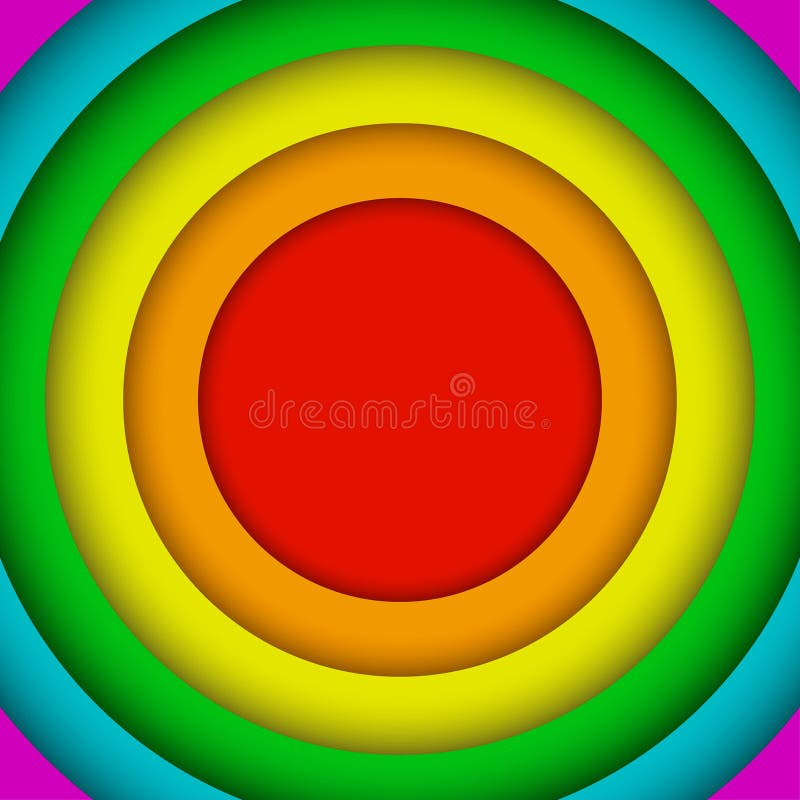 Concentric Circles Lgbt Rainbow Flag. Gay Colors. Stock Vector ...