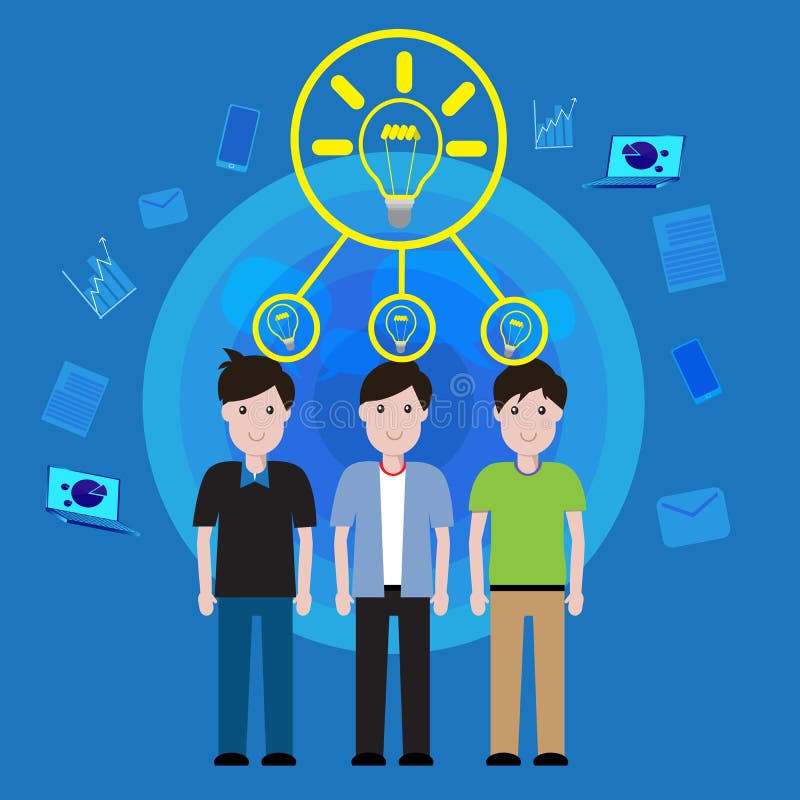 Vector Concept Business Teamwork Brainstorming Stock Vector ...
