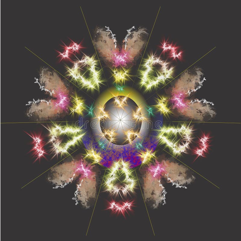 Vector Concept for Complementary Design with Plain Black Background ...