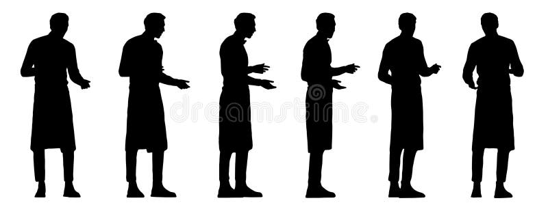 A Male Waiter at a Padang Restaurant Stock Vector - Illustration of ...