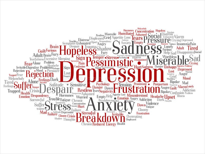 Vector Concept Conceptual Depression or Mental Emotional Disorder ...